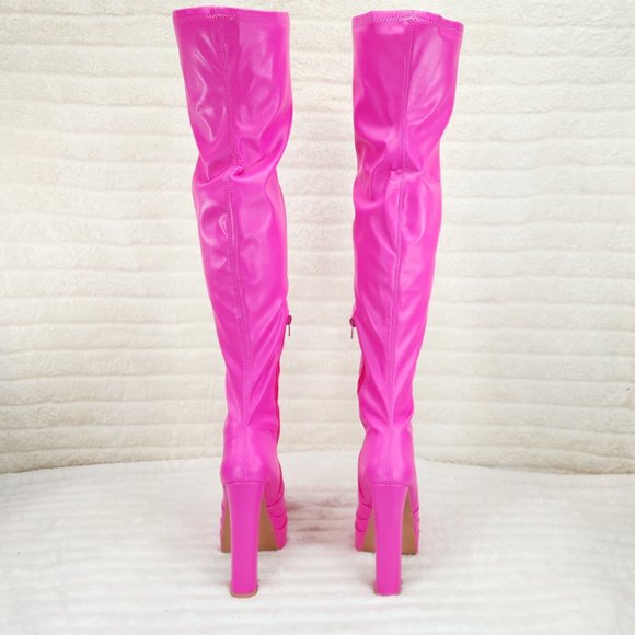 Mixx Shuz | Shoes | Delicious Hot Pink Fuchsia Pointy Toe Platform High ...
